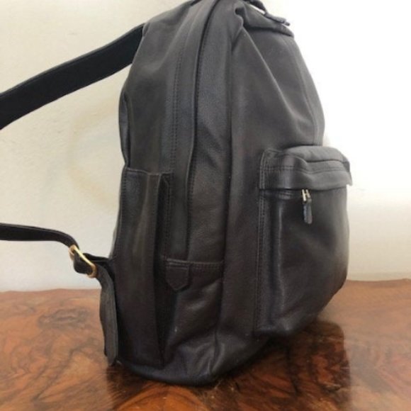 Ili | Bags | Large Backpack Bag Ili Brown Leather Backpack | Poshmark
